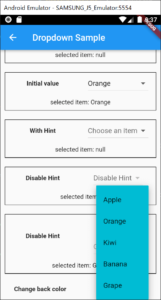 Flutter Dropdown Button hint text and initial value | Technical Feeder